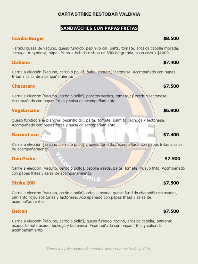 Carta Strike 2,0 | PDF | Cerdo | Vodka