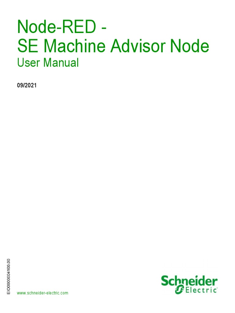 SE Machine Advisor Node User Manual | PDF | Internet Of Things ...