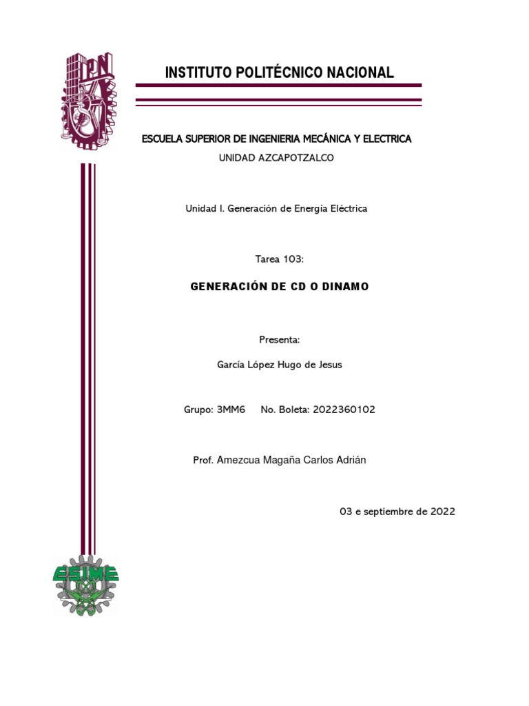 Garcia LHT 103 Dinamo | PDF | Generador eléctrico | Inductor