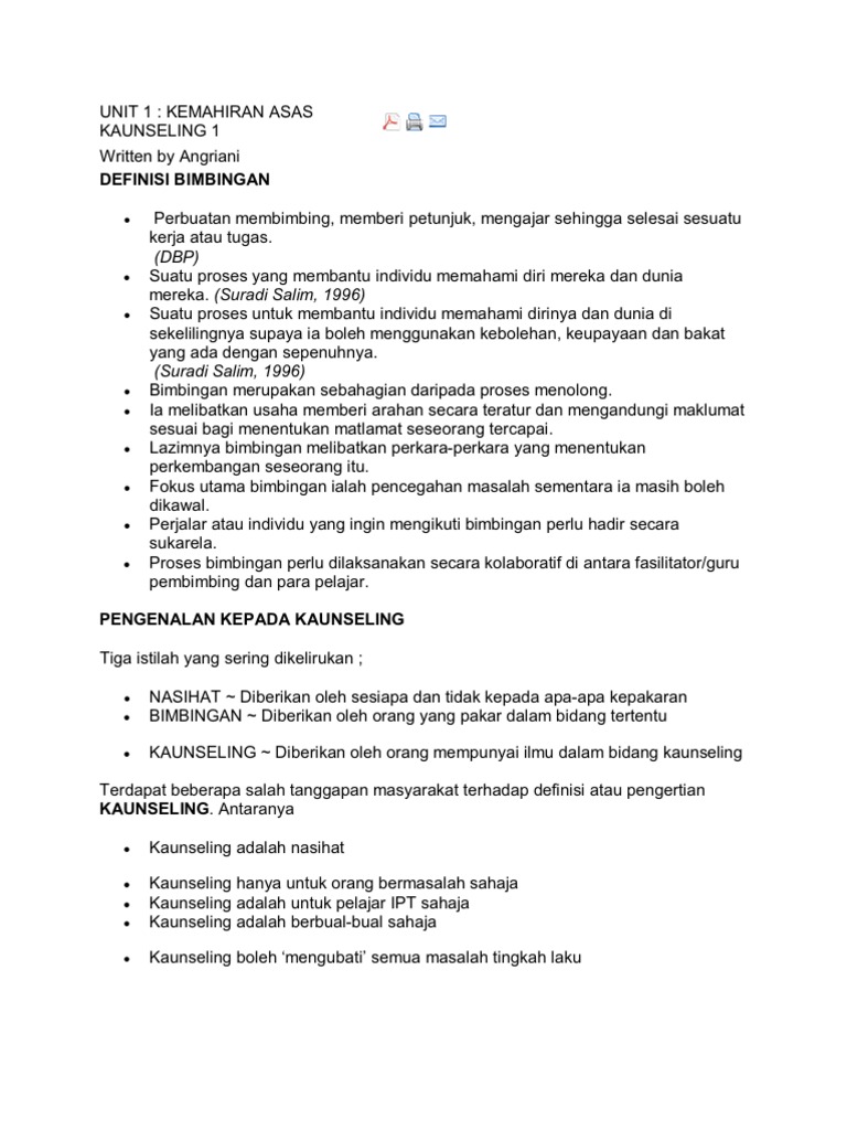 Basic Kaunseling | PDF
