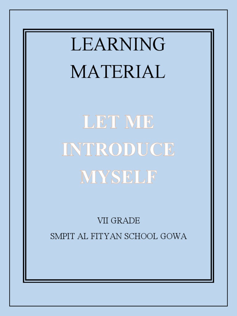 Revisi 1 - Bahan Ajar - Introduce Myself | PDF