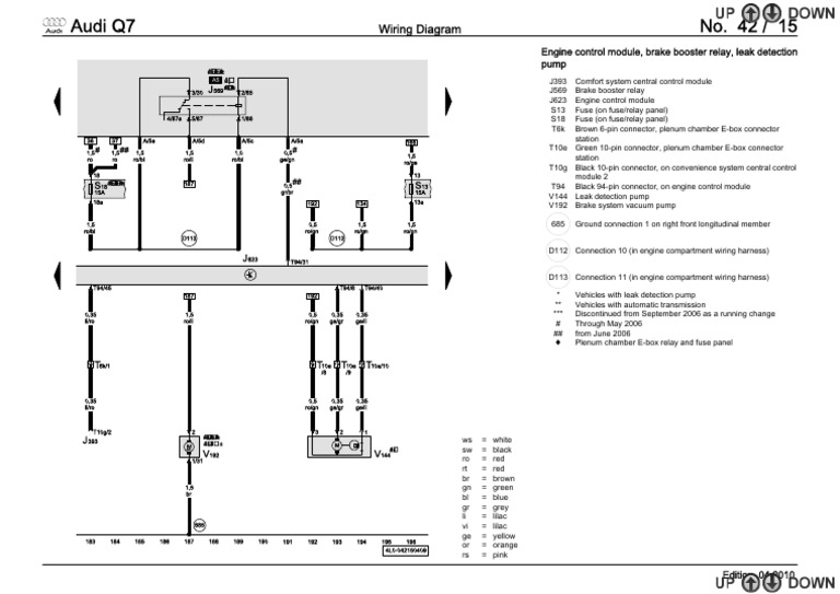 Wiring Diagram: Engine Control Module, Brake Booster Relay, Leak ...