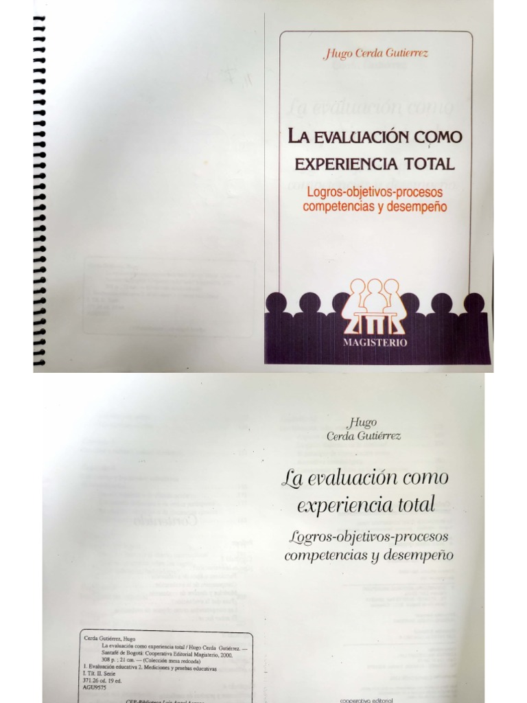 LA EVALUACIÓN COMO EXPERIENCIA TOTAL - Hugo Cerda Gutierrez | PDF