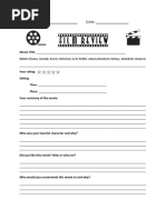 Film Review Template | PDF | Entertainment | Leisure