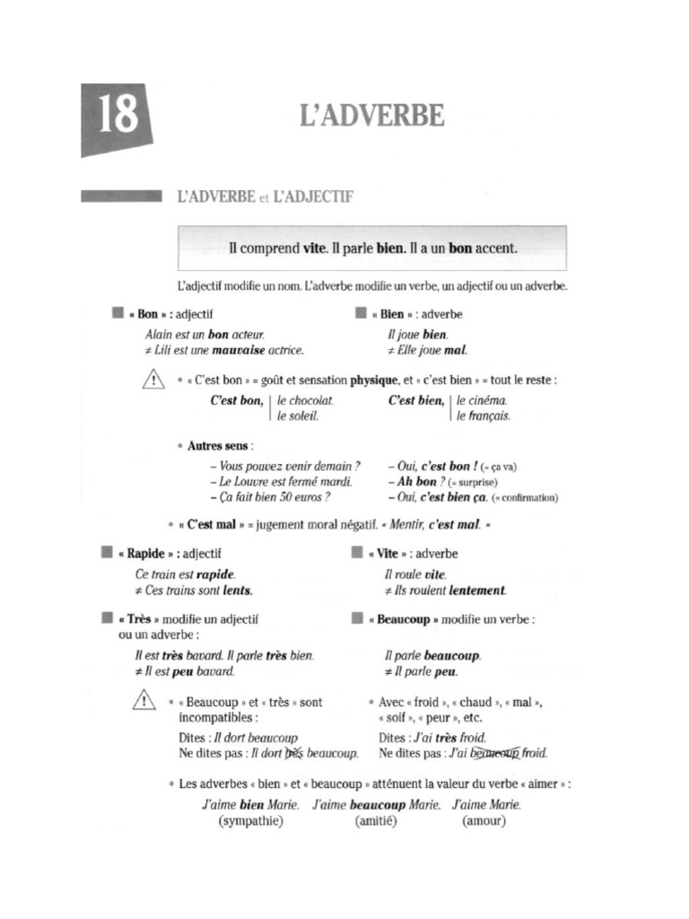 L Adverbe | PDF
