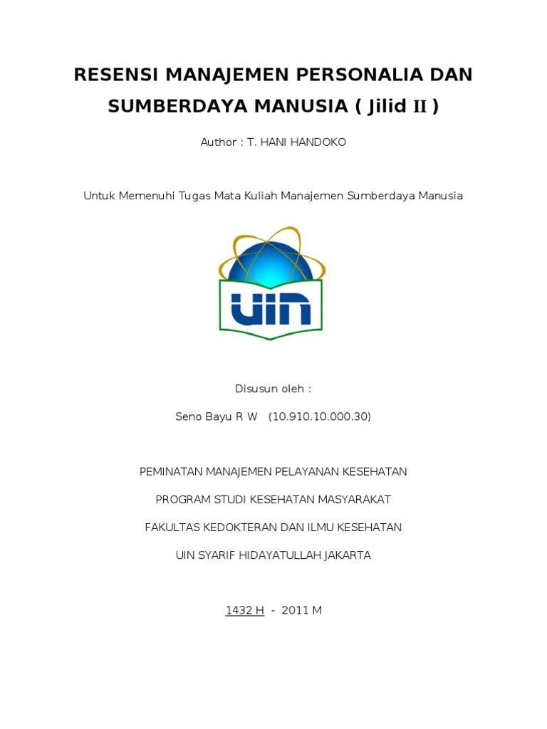 Resensi Hani Handoko | PDF | Karier & Perkembangan