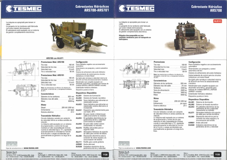 1.2. FT Winche Tesmec Ars 700 | PDF