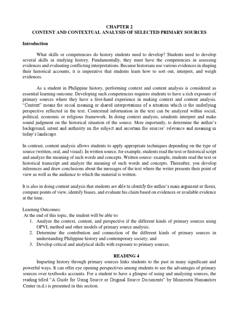 Analyzing Primary Sources: An In-Depth Look at the OPVL Method of ...