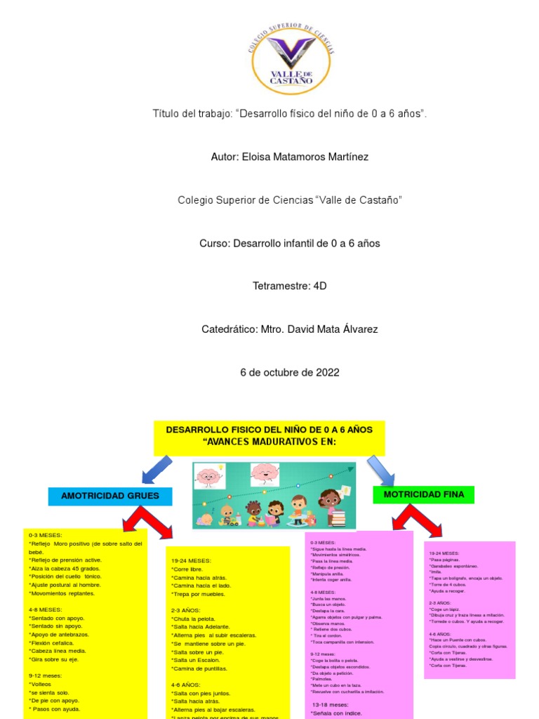 Desarrollo Del Niño De 0 A 6 Años Pdf