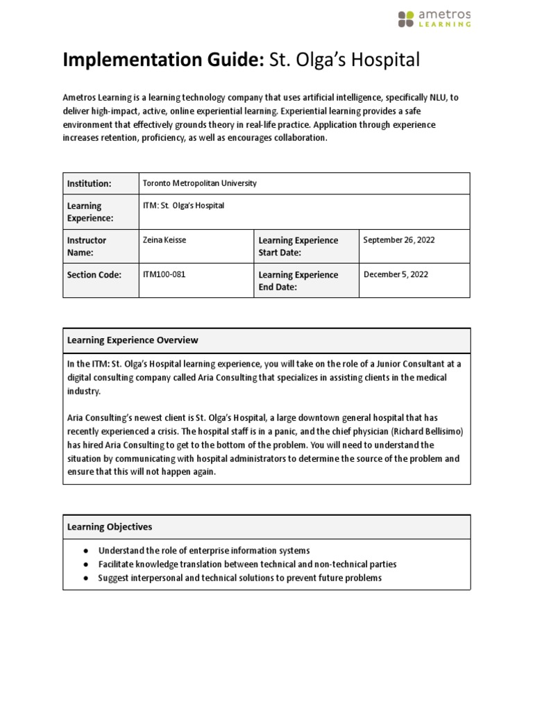 ITM100 - Section081!4!5pm Tutorial - SCM - Integration Implementation ...