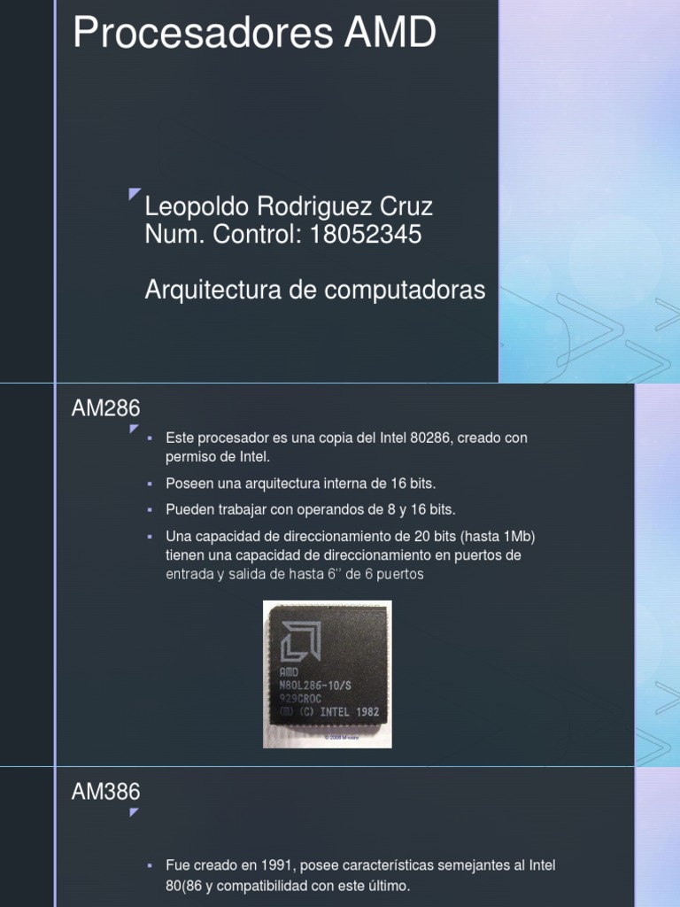 Procesadores AMD | PDF | Microprocesador | Micro dispositivos avanzados