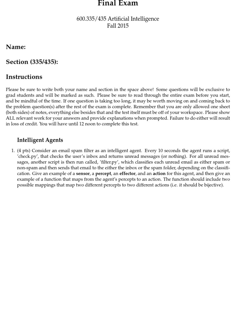 Exam 2015 | PDF | Applied Mathematics | Theoretical Computer Science