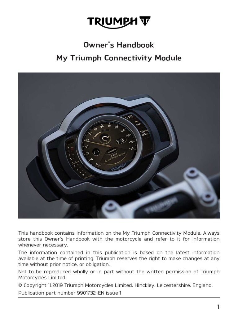 My Triumph Connectivity Module Manual | PDF | Bluetooth | Menu (Computing)