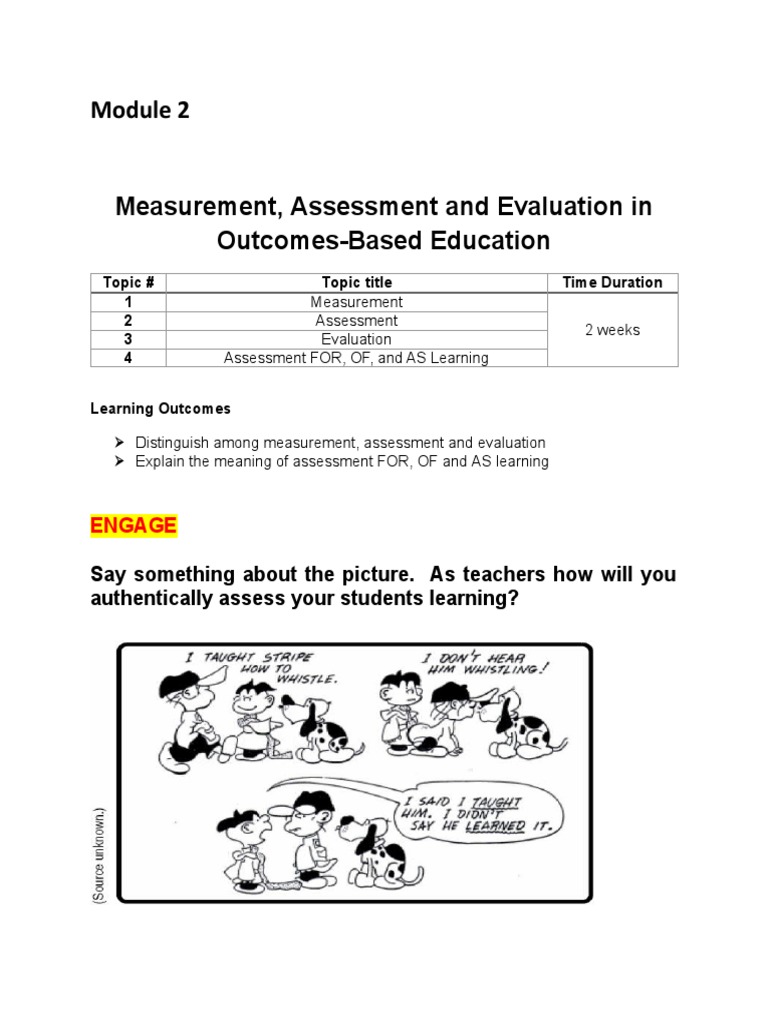 Handout Module 2 | Download Free PDF | Educational Assessment | Evaluation