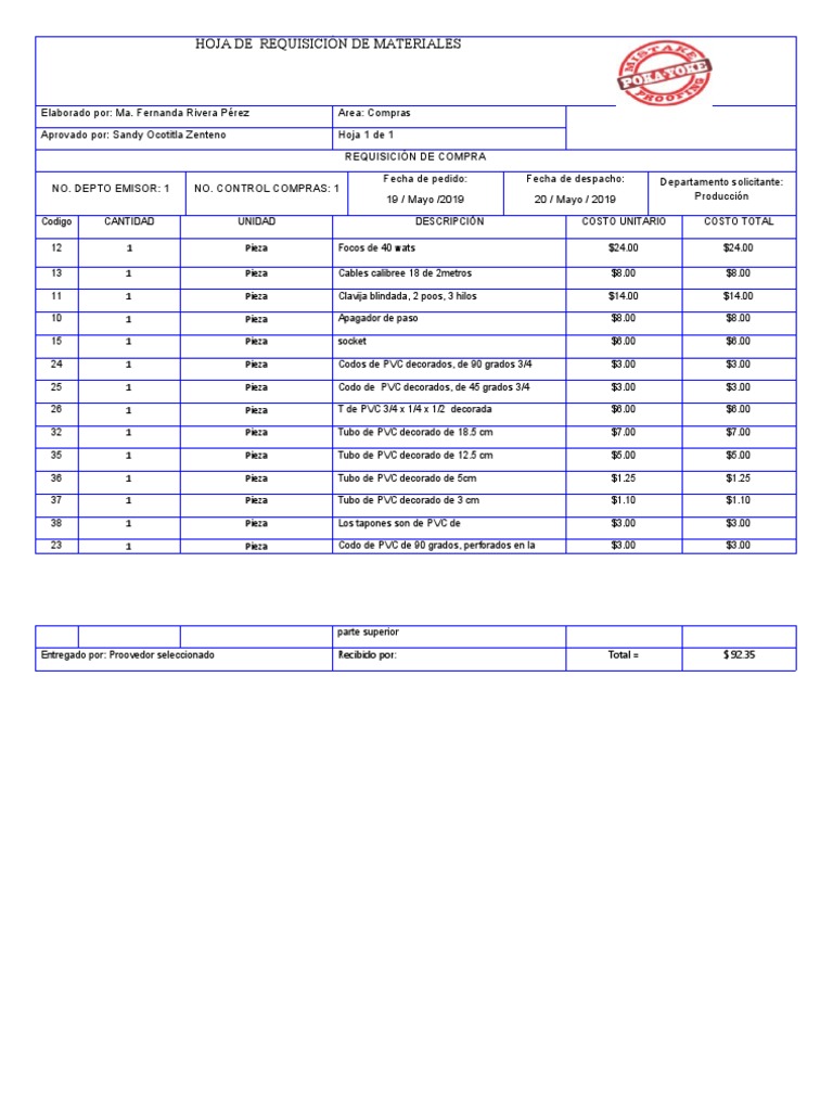 Requisicion de Compra | PDF