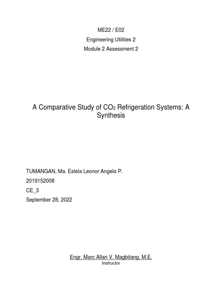 Me22 E02 Tumangan M2a2 | PDF | Heat Exchanger | Refrigeration