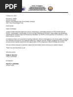 Certificate and Letter For The Feeding Program | PDF