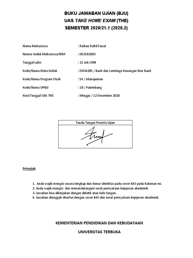 BJU - Bank Dan Lembaga Keuangan Non Bank - Raihan Rafid Faisal | PDF