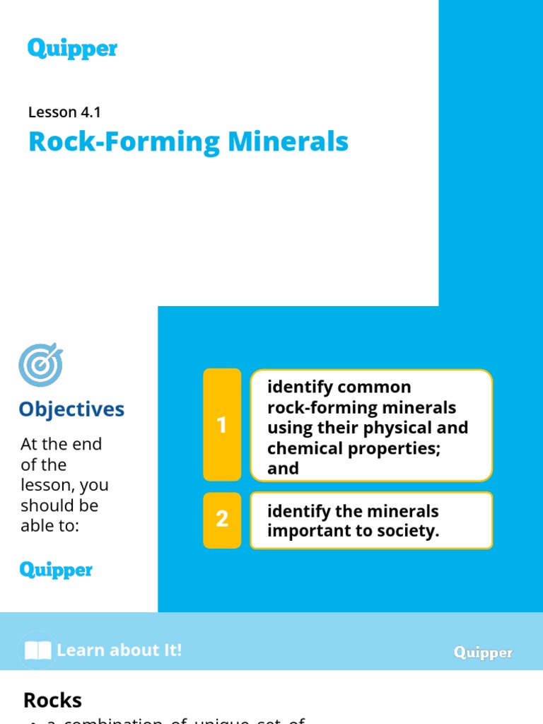 Earth and Life Science SHS Unit 4 Rock-Forming Minerals | PDF | Rock ...