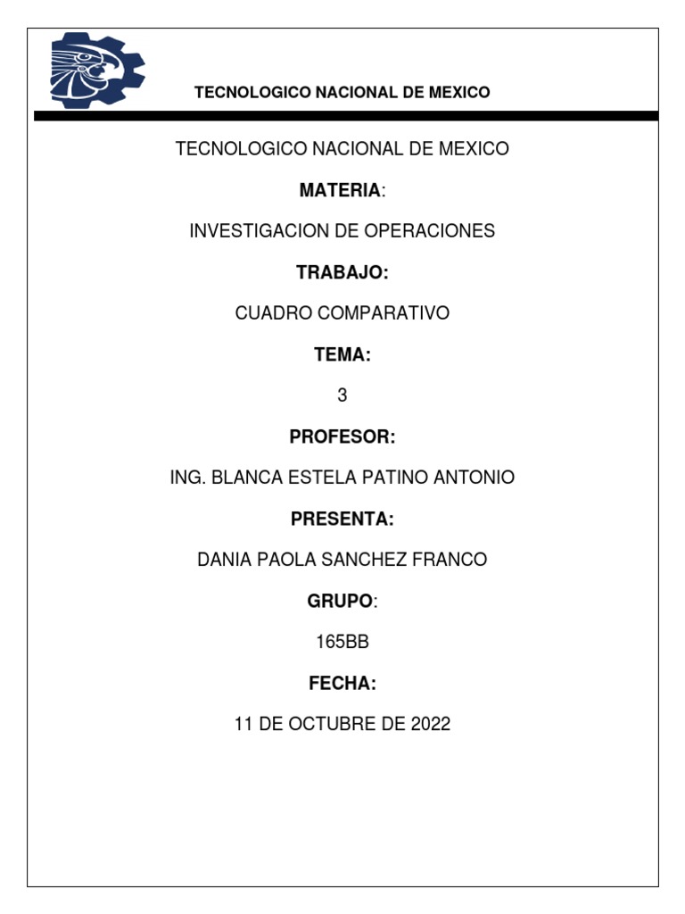 Cuadro Comparativo Ioii | PDF | Probabilidad | Toma de decisiones
