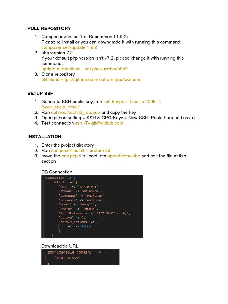 Inastallasi Swift-OMS 1 | PDF