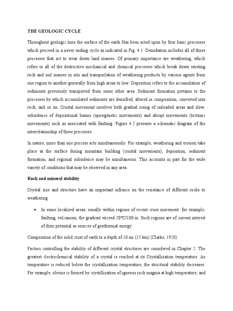 The Geologic Cycle | PDF | Rock (Geology) | Minerals