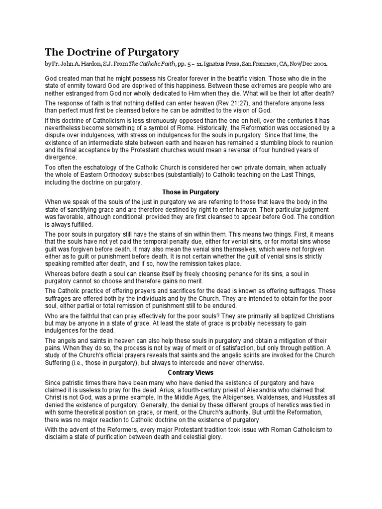 Understanding the Doctrine of Purgatory | PDF | Purgatory | Penance