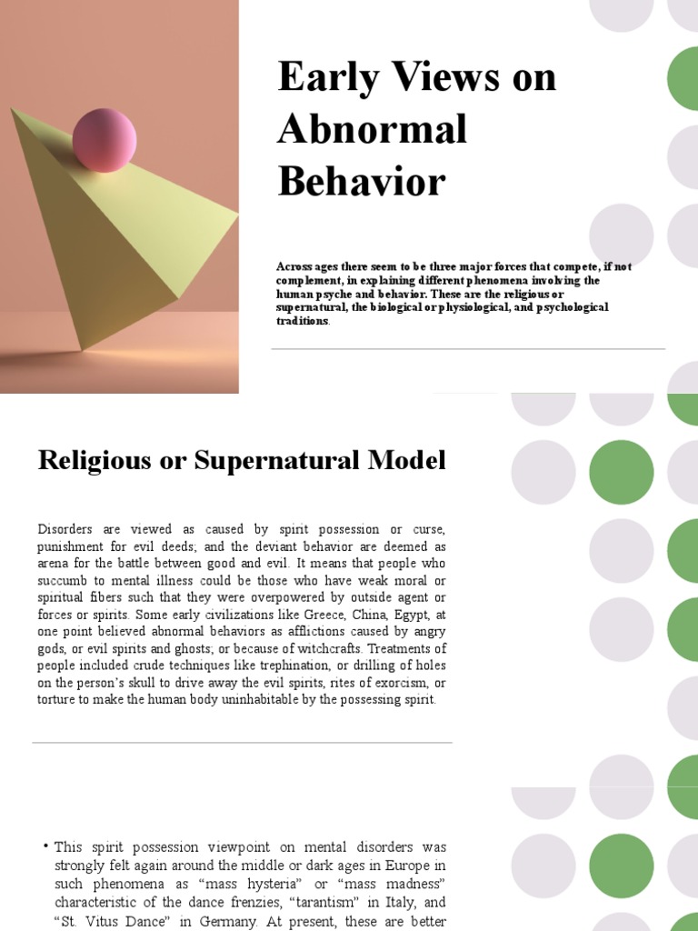 History of Abnormal Psychology | PDF | Mental Disorder | Mental Health