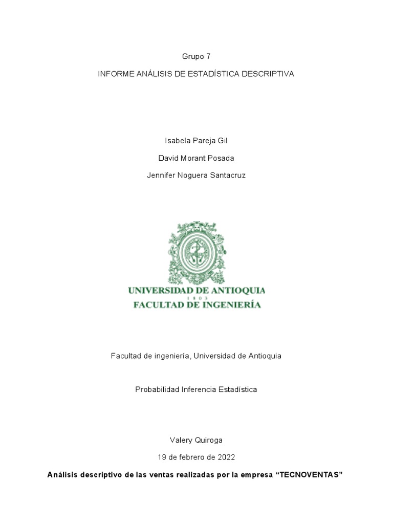 Trabajo 1 PIE | PDF | Diferencia | Dispersión estadística