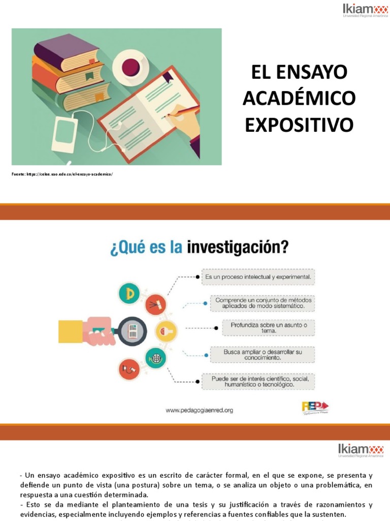 CLASE 5. El ensayo académico expositivo | PDF | Ensayos