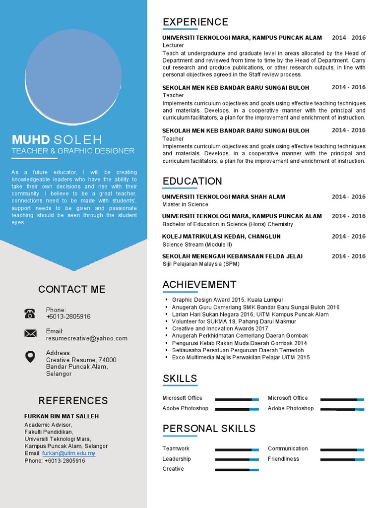 Experienced Educator Resume | PDF | Communication | Cognition