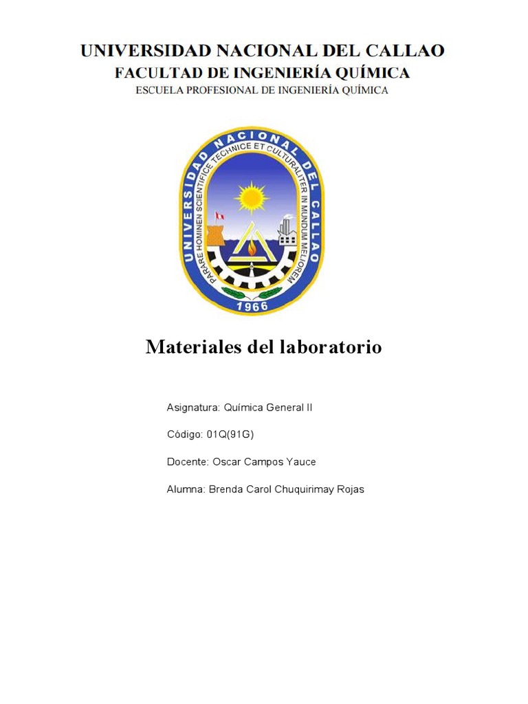 Materiales Del Laboratorio | PDF | Laboratorios | Química
