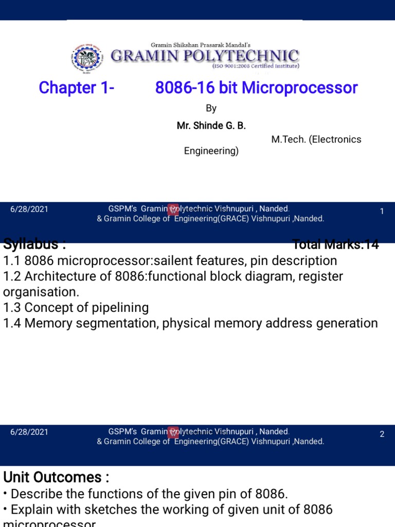 MIC Chapter 1 | PDF | Central Processing Unit | Input/Output