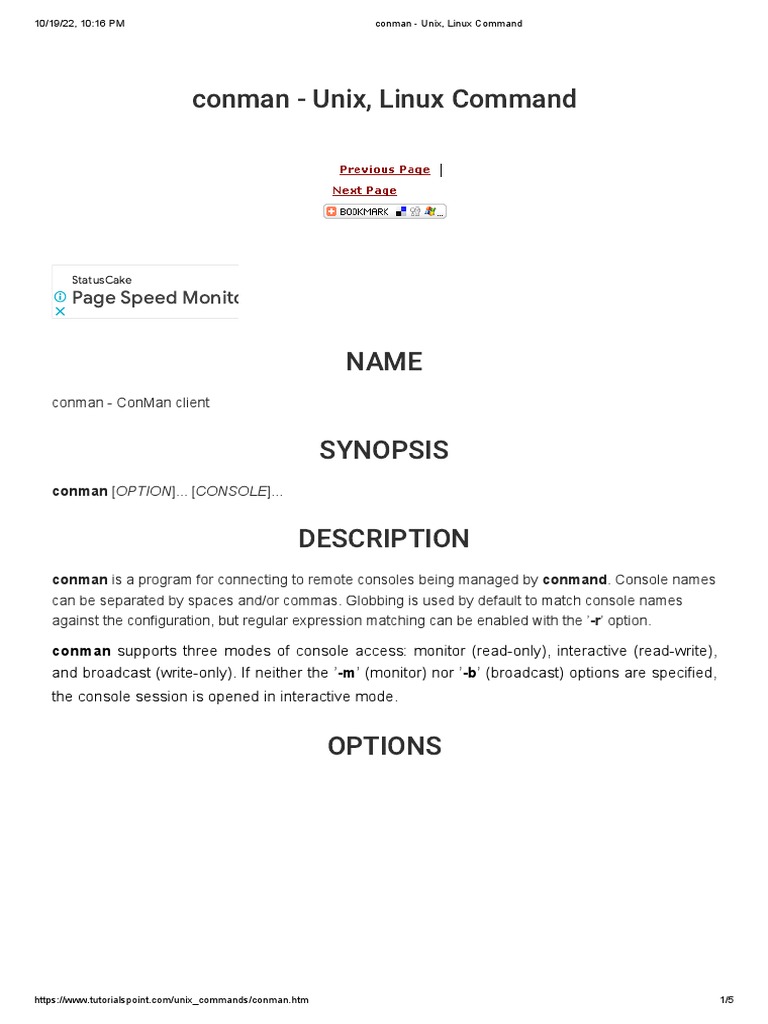 Conman Unix Linux Command Pdf Command Line Interface Software