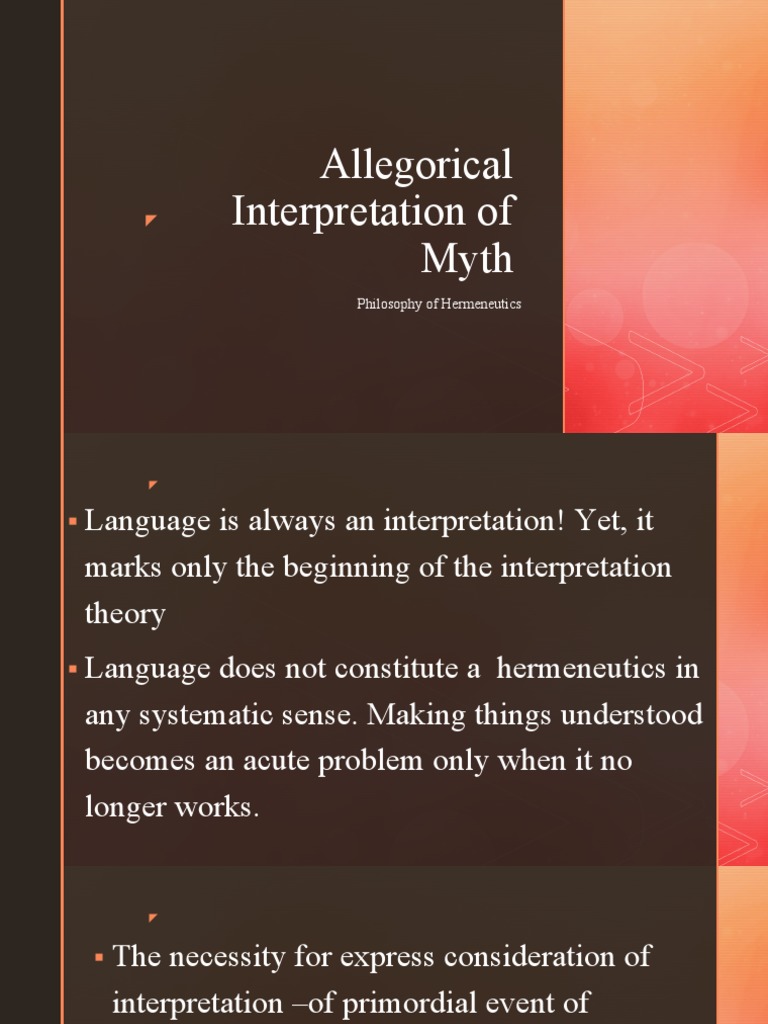 Allegorical Interpretation of Myth | PDF | Allegory | Logos