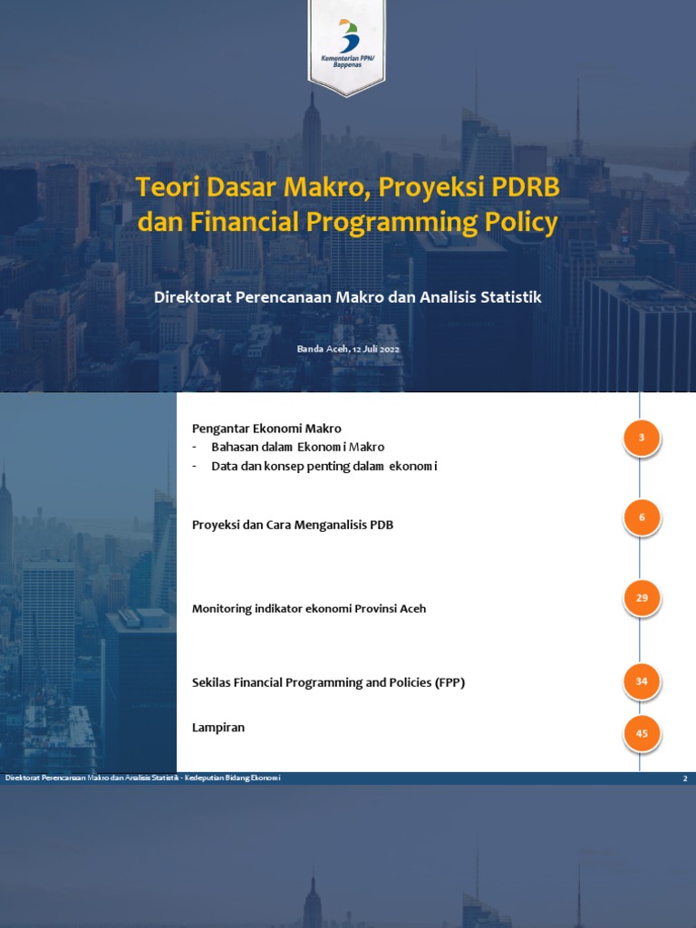 Dekon Teori Dasar Makro Dan Proyeksi PDRB - Aceh | PDF
