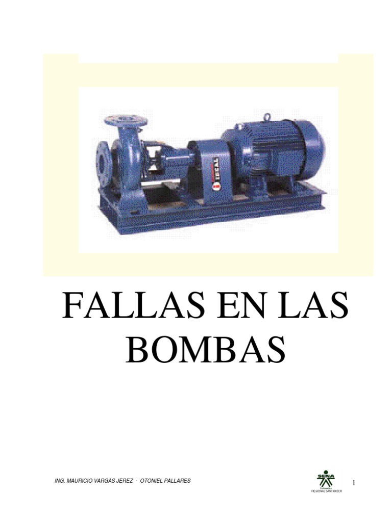 Curso de Bombas - Fallas | PDF | Bomba | Ingeniería mecánica