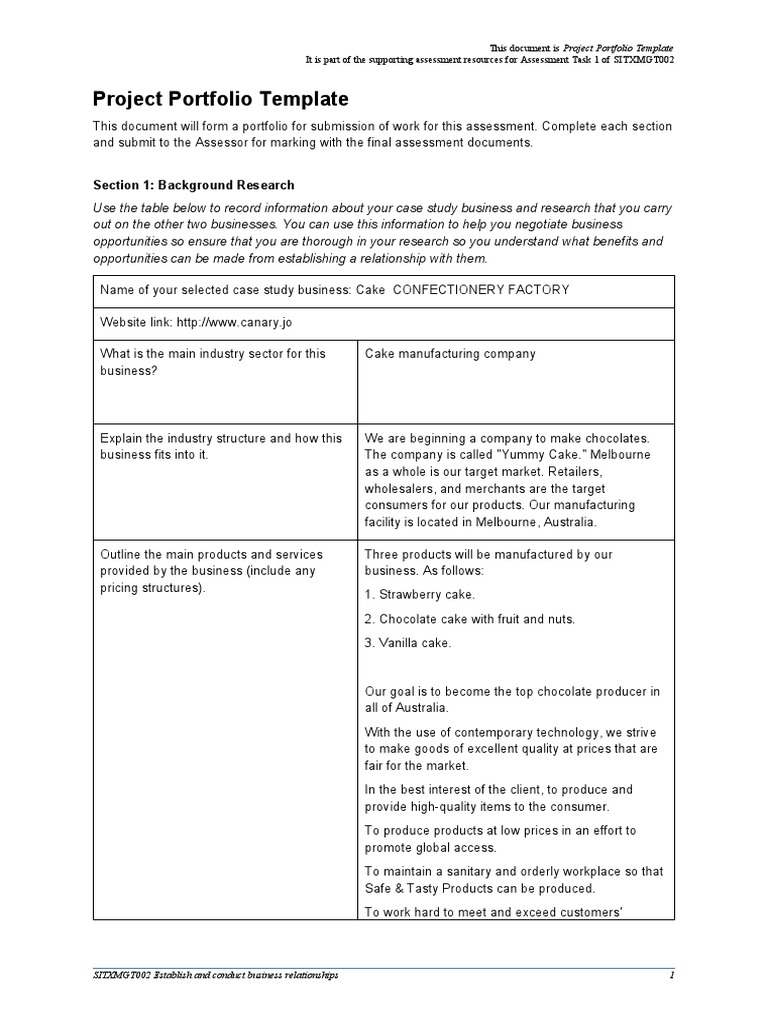 Project Portfolio Template (1) (Autosaved) | PDF | Negotiation | Mediation
