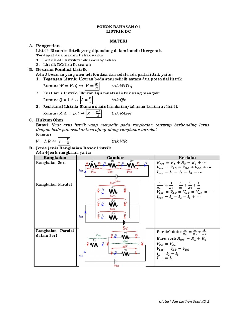 Latihan Soal Listrik DC dan Hukum Ohm | PDF | Komputer