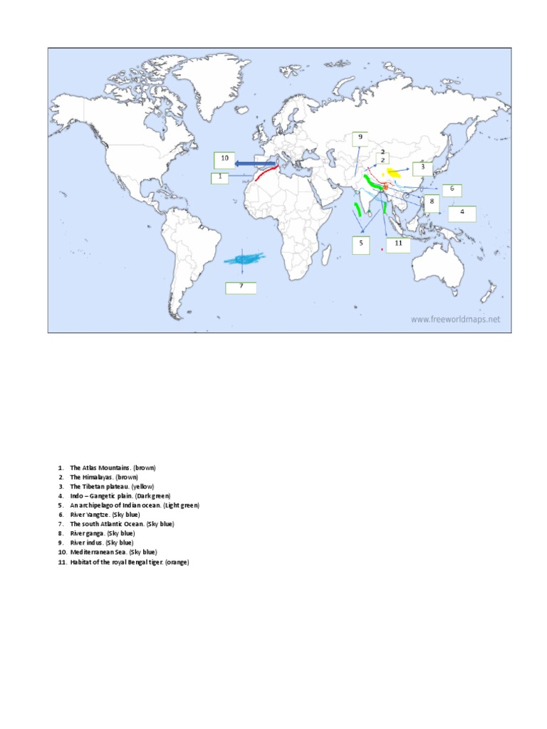 Cls - 6 - Geo - Map Work | PDF