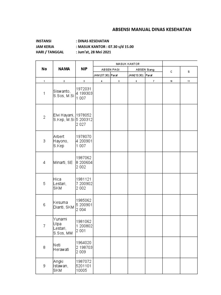 Absen Pegawai HD | PDF Absen Pegawai HD | PDF