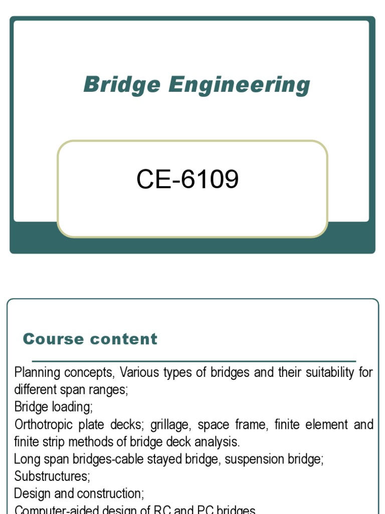 Lecture-1 - Introduction To Bridges | PDF | Bridge | Truss