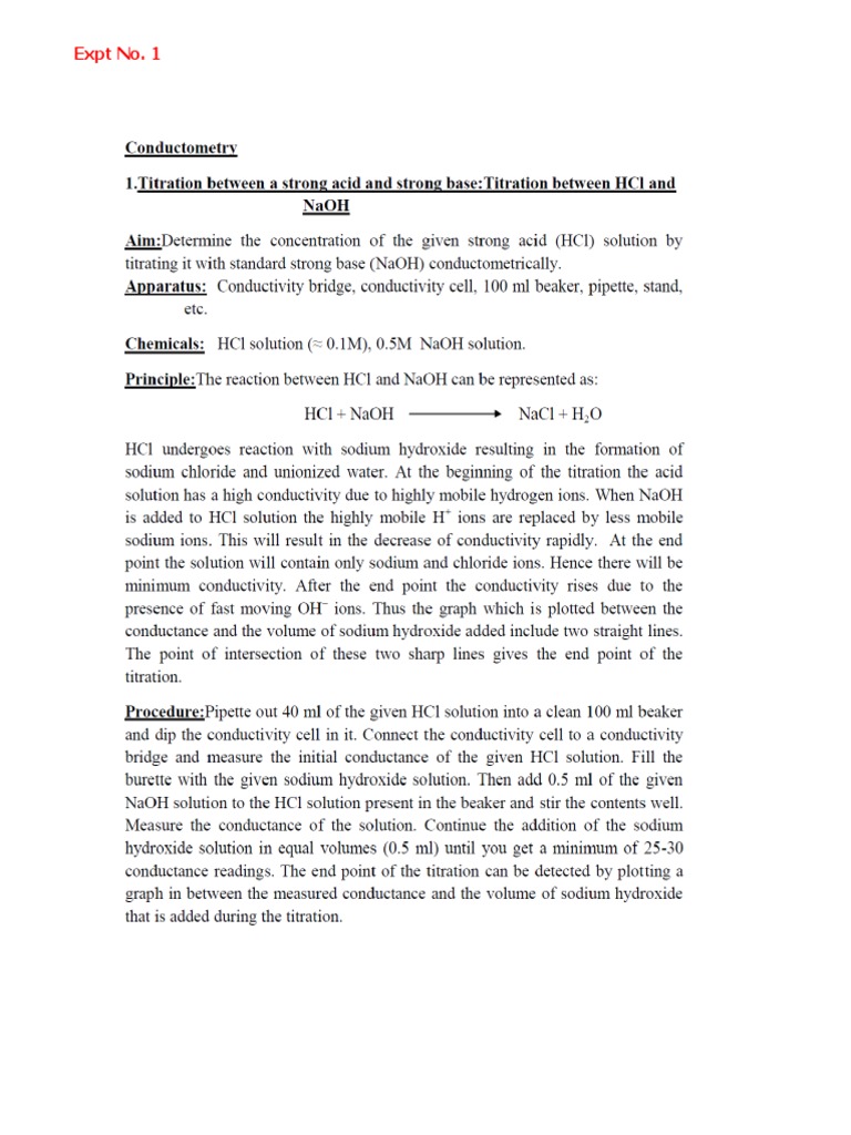 CHS 3531 | PDF | Chemistry | Titration