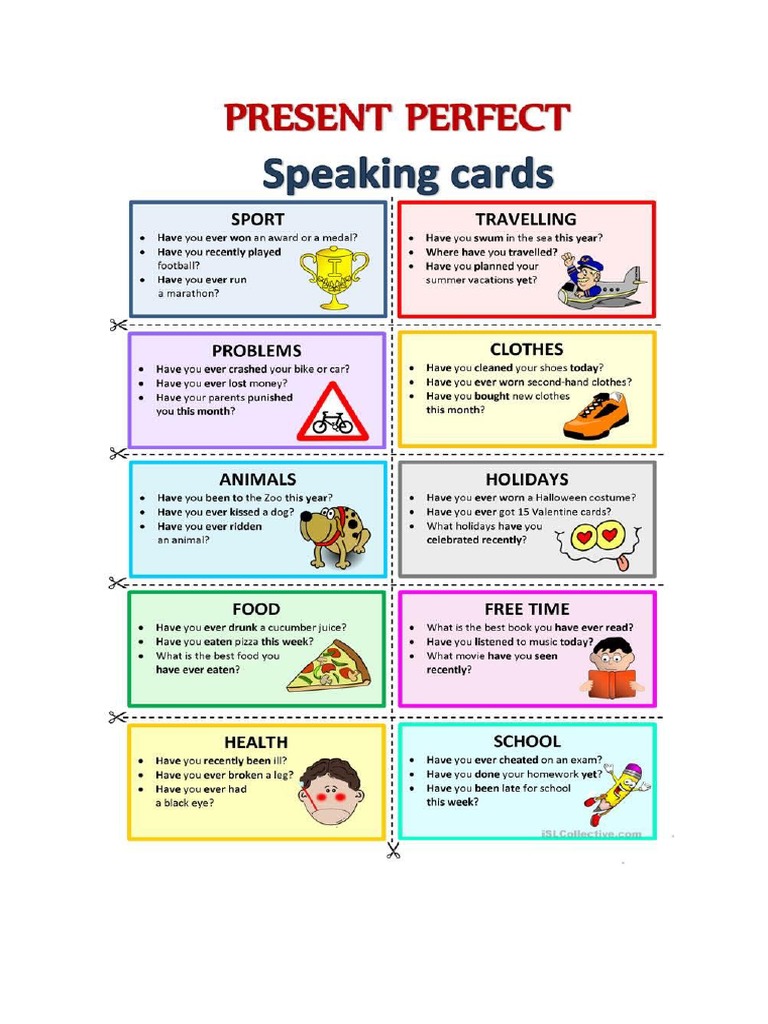 Present Perfect Speaking | PDF