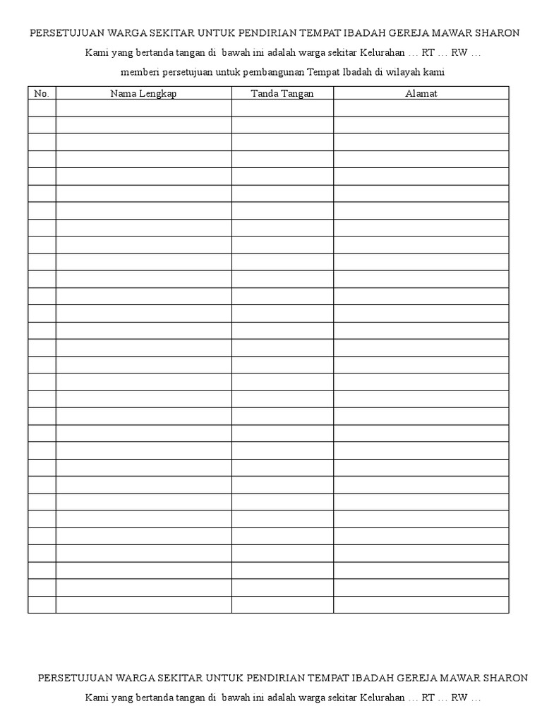 Draft TTD Warga | PDF