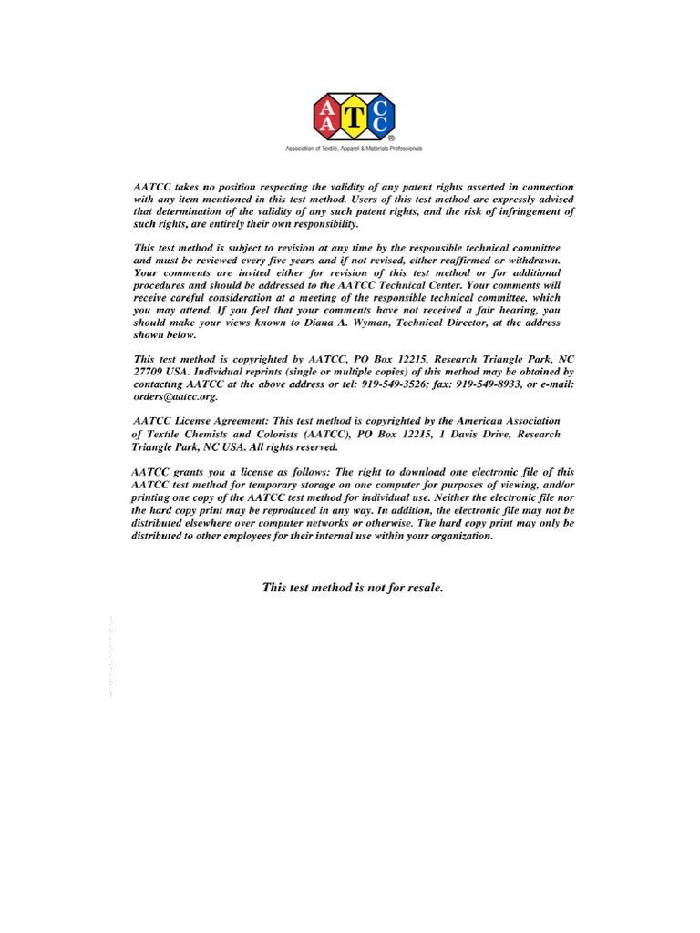 AATCC TM8-2016e | PDF