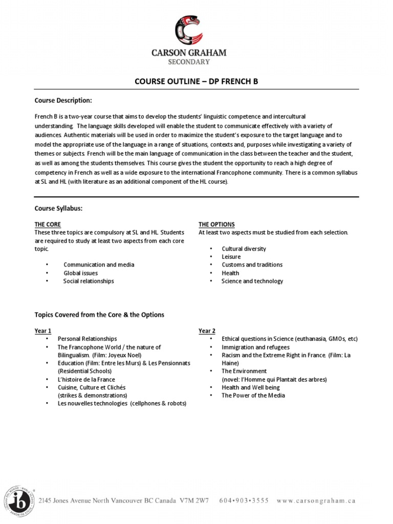 French B Guide | PDF | Academic Dishonesty | Fluency