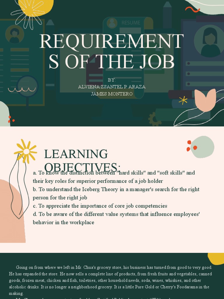 Requirements of The Job | PDF | Competence (Human Resources) | Psychology