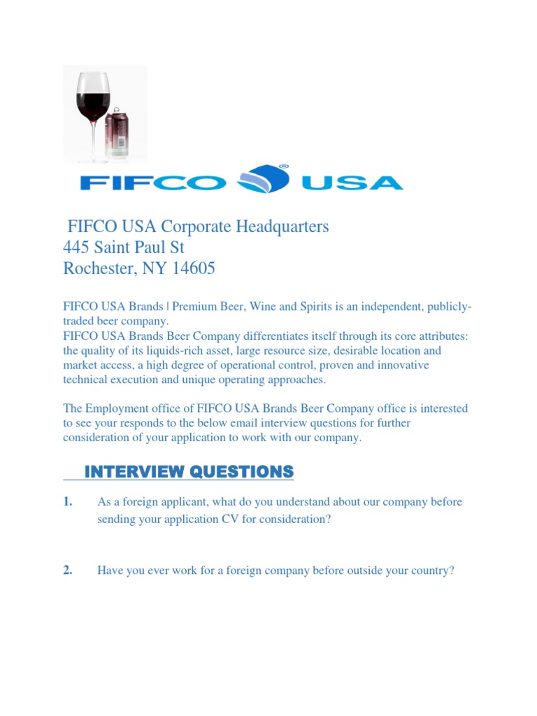 FIFCO USA Brands Beer Company | PDF
