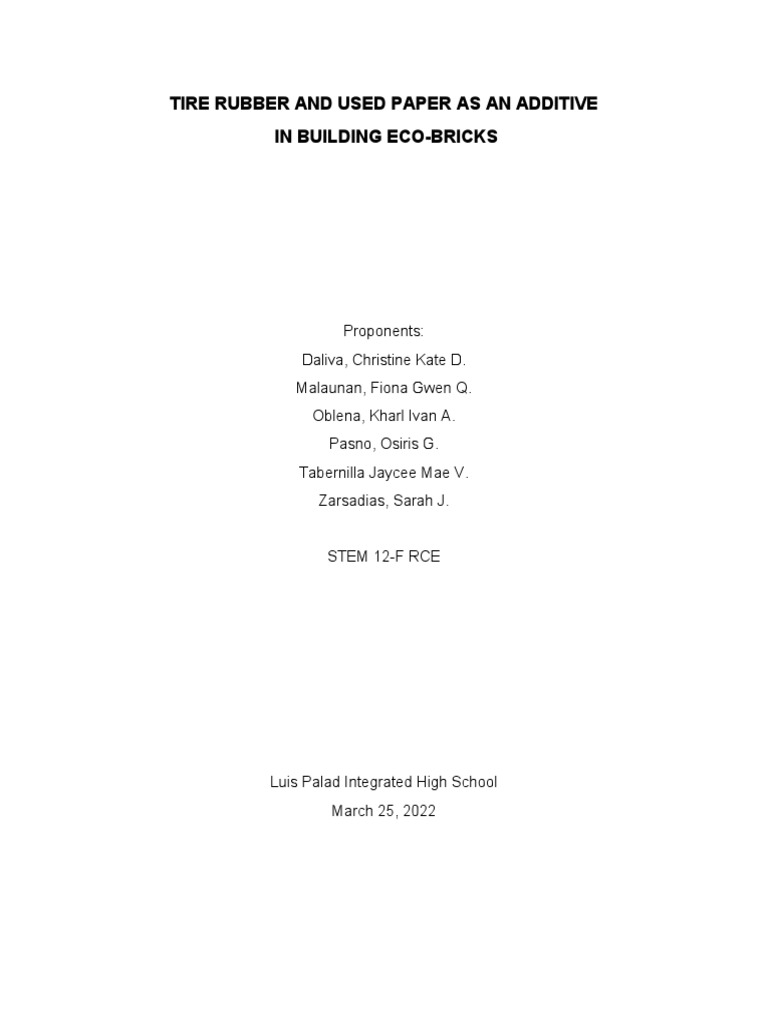 Capstone Project 2 | PDF | Concrete | Natural Rubber